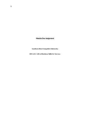 BUS225 Module Four Assignment 2 - Module Four Assignment Southern New ...