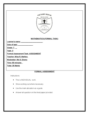 FOED UNIT 1-2 ICE TASK 2 - EXAMPLE OF ICE TASK - UNIT 1- ICE TASK 2. In ...