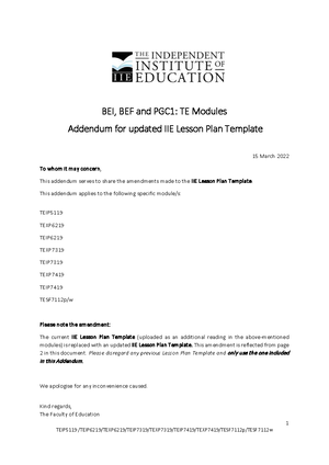 Lesson plan temp - The IIE Bachelor of Education: Lesson Plan Template ...