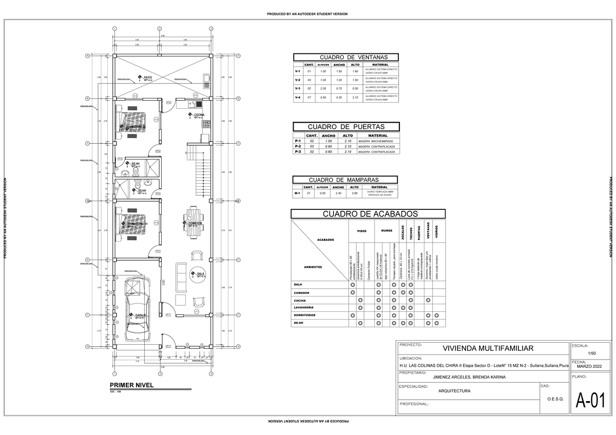 Proyecto ADUS Final - Arquitectura - NPT +0.15SS NPT +0.15SS NPT +0 01 ...