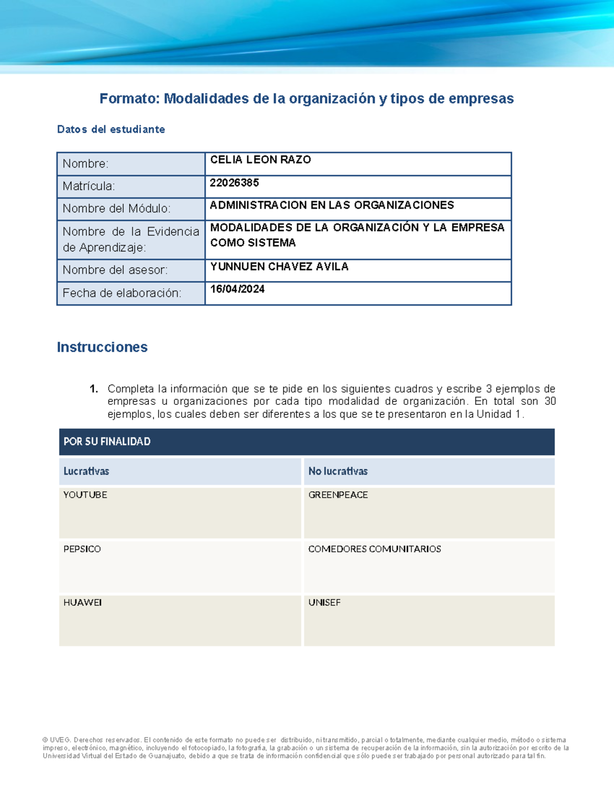 Cecilia LEON RAZO Modalidades - Formato: Modalidades de la organización ...