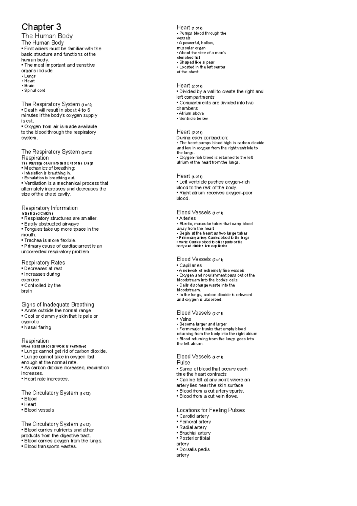 Chapter 3,4 - These are notes from Weeks 3 and 4. - Chapter 3 The Human ...
