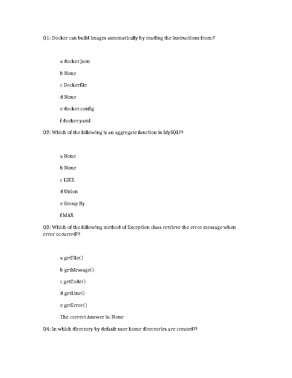 5 Module for BWCI - fhhfhf - Q1: Docker can build images automatically ...