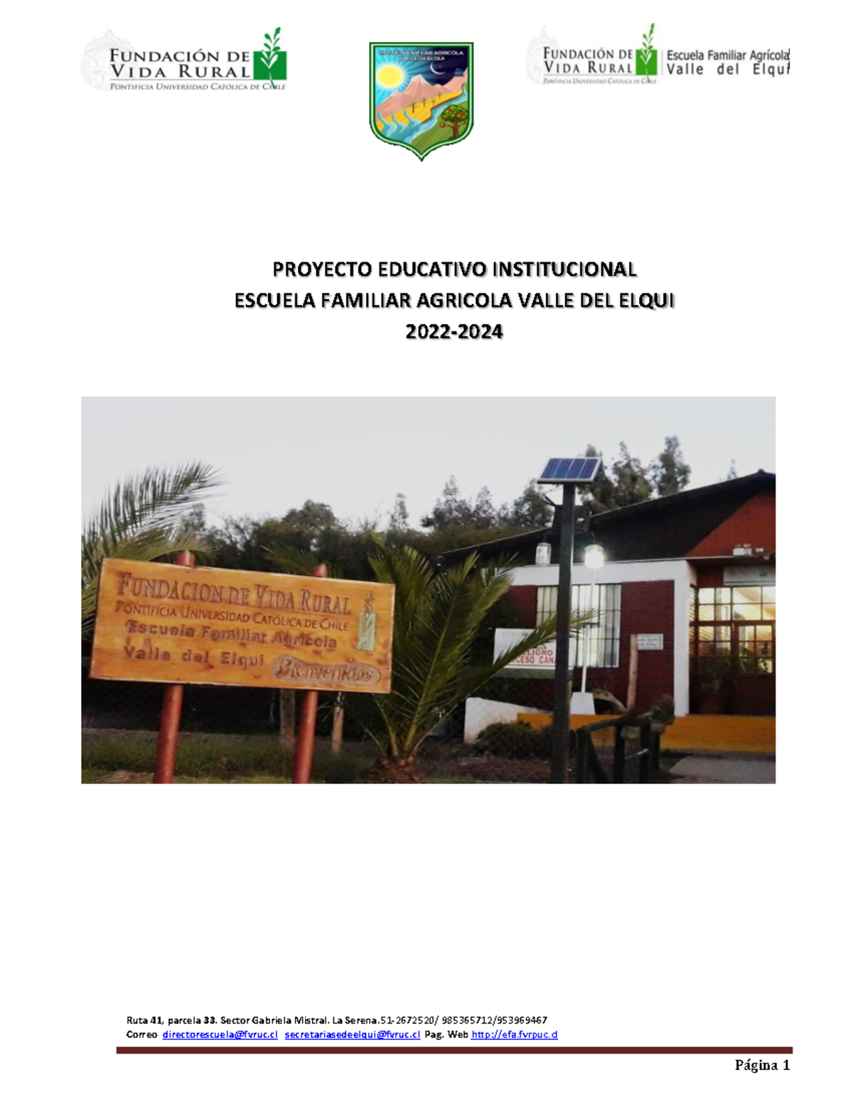 Proyecto Educativo 13333 - Ruta 41, parcela 33. Sector Gabriela Mistral ...