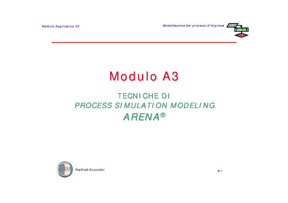 Modulo A3-Arena - arena - Manfredi Bruccoleri M od e lla z ion e d e i ...