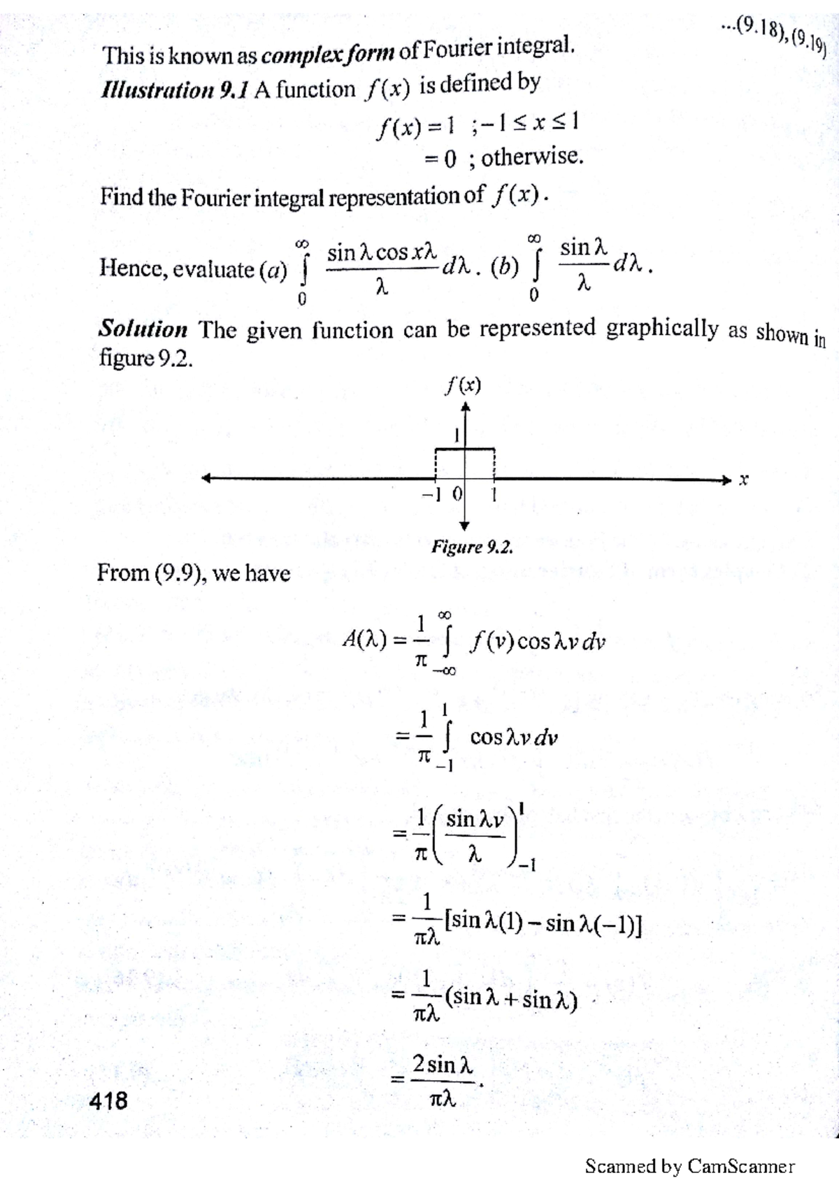 Fourier integral - Mathematics - 2 - Studocu