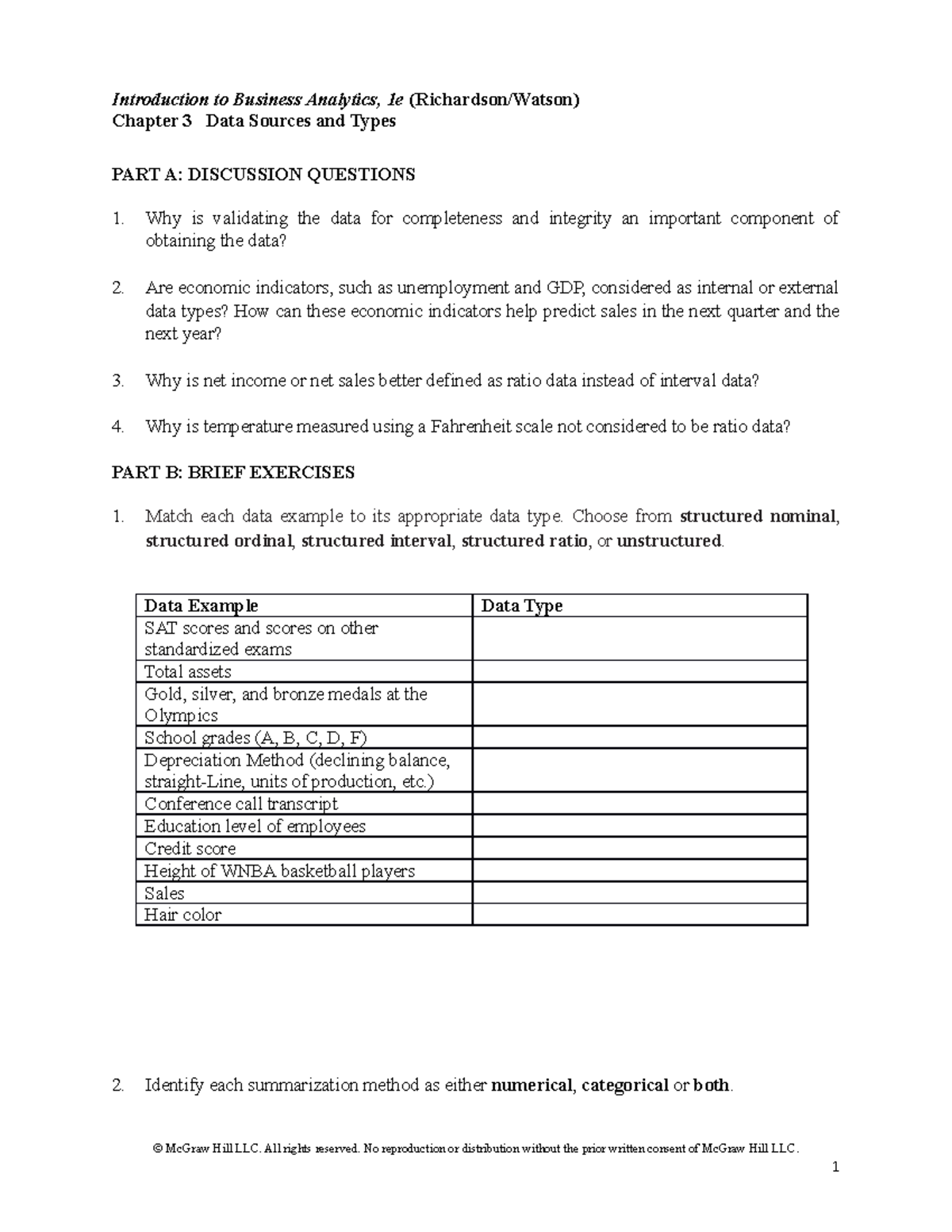 Tutorial Chapter 3 (Q) - Introduction to Business Analytics, 1e ...
