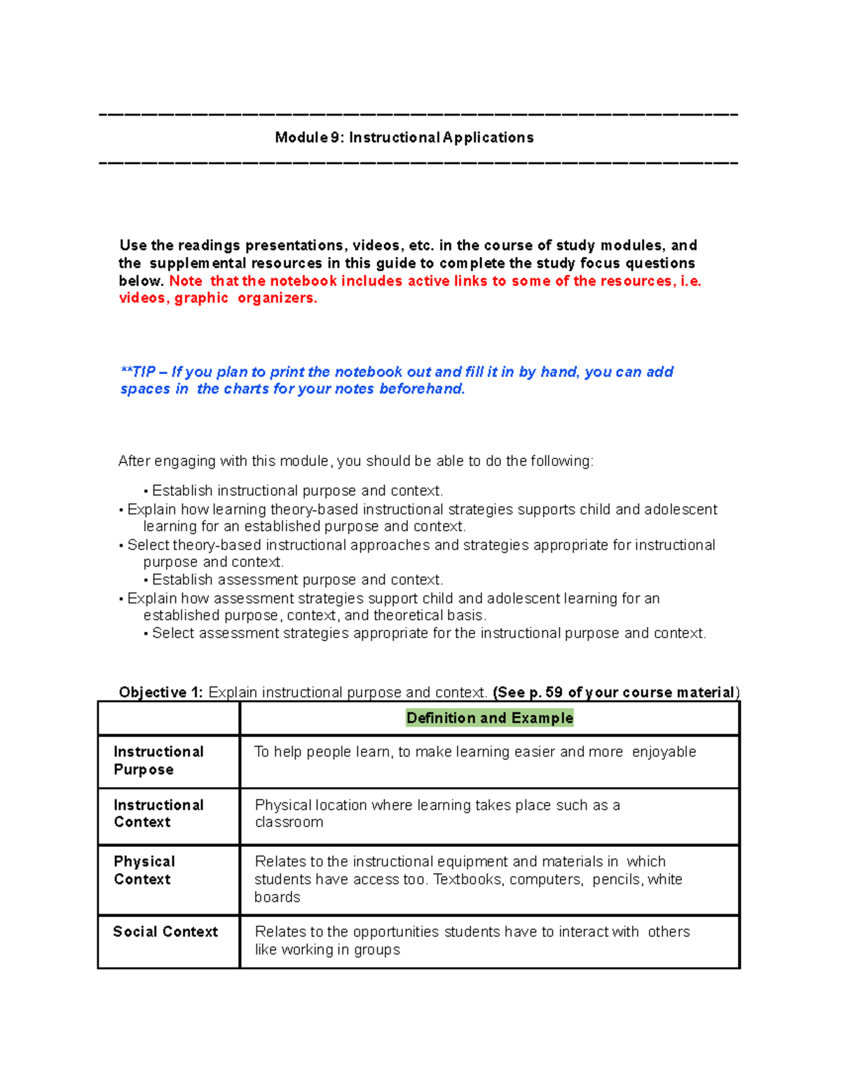Mod9-4 - assessments and assignments - - Studocu