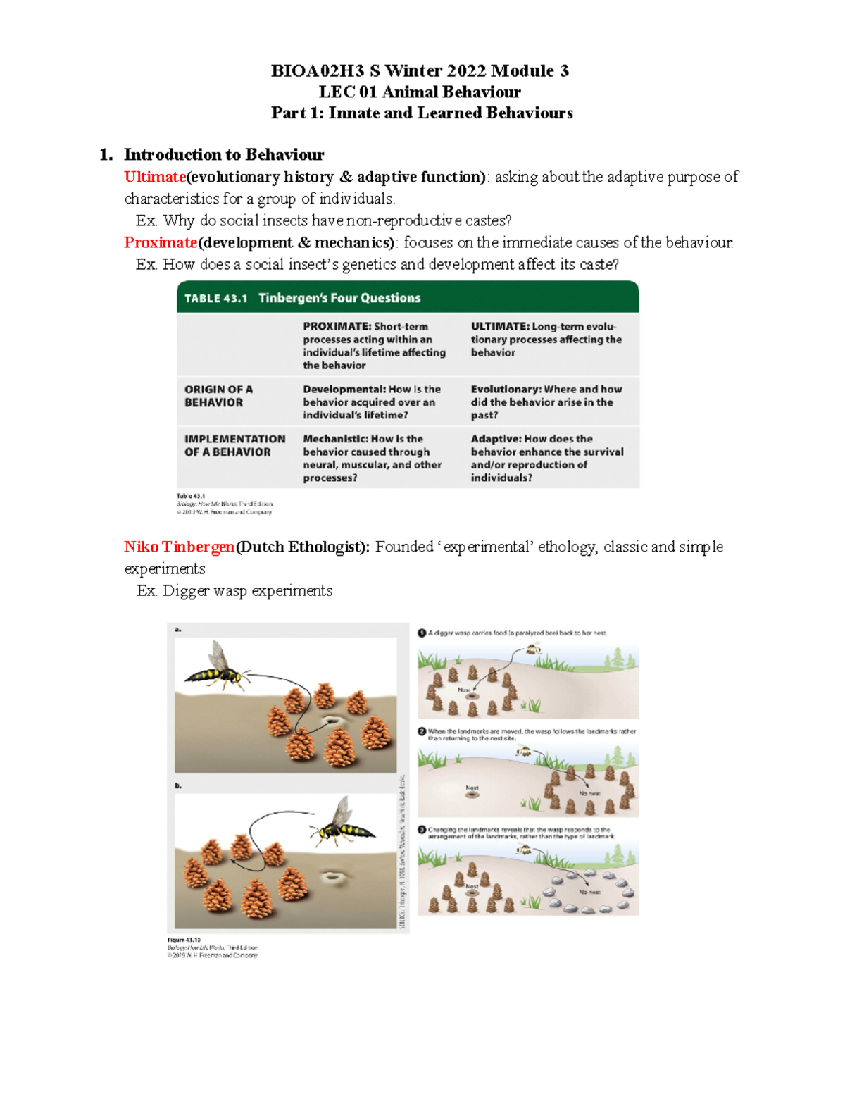 BIOA02H3 S Module 3 Lecture 1 Notes - BIOA02H3 S Winter 2022 Module 3 ...