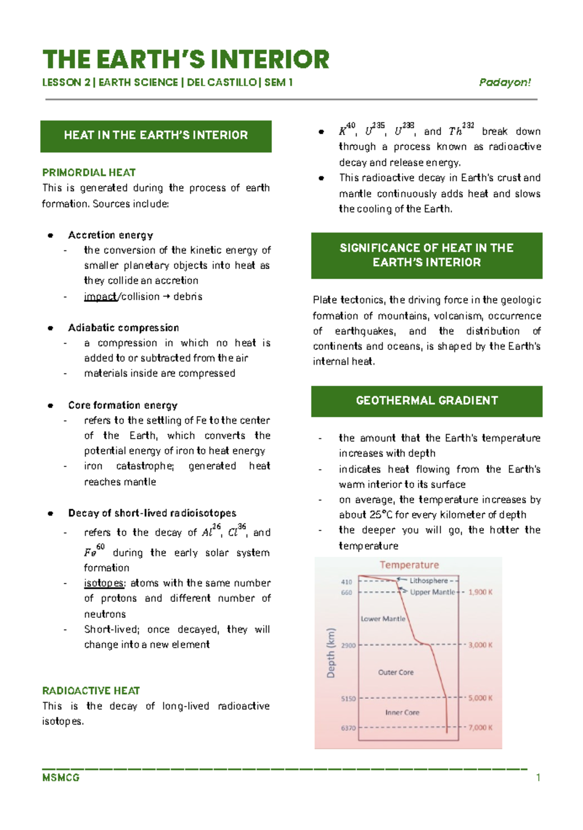 The Earth’s Interior - THE EARTH’S INTERIOR LESSON 2 | EARTH SCIENCE ...