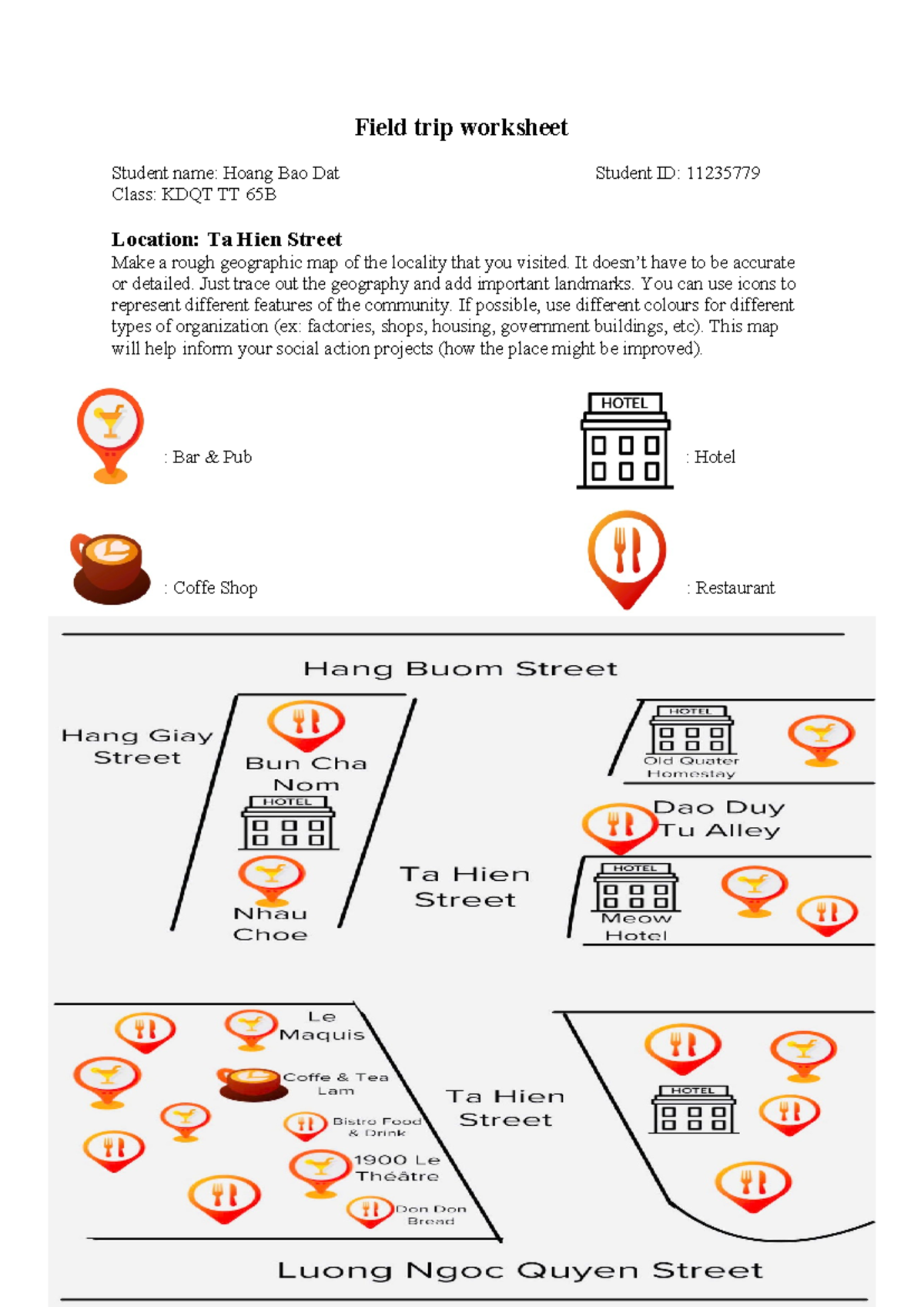 Field trip worksheet - nvjsvsvnisjv - Field trip worksheet Student name ...