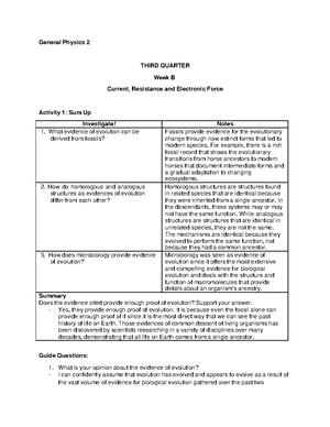 General Physics 2 Intro Notes - General Physics 2 o Chapter 1 ...