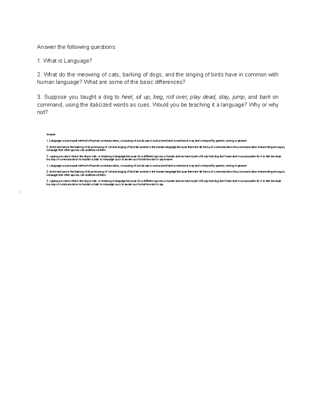 Focus Questions: Thinking Thoroughly about - Answer the following ...