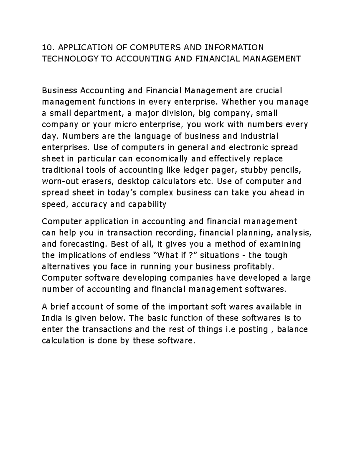 10 Application Of Information Technology In Financial Management 10 10-application-of-information-technology-in-financial-management-10