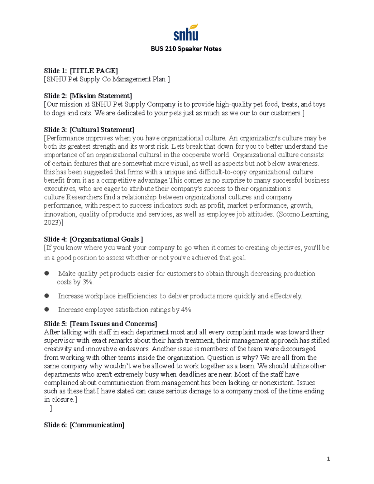 BUS 210 Speaker Notes final project - BUS 210 Speaker Notes Slide 1 ...