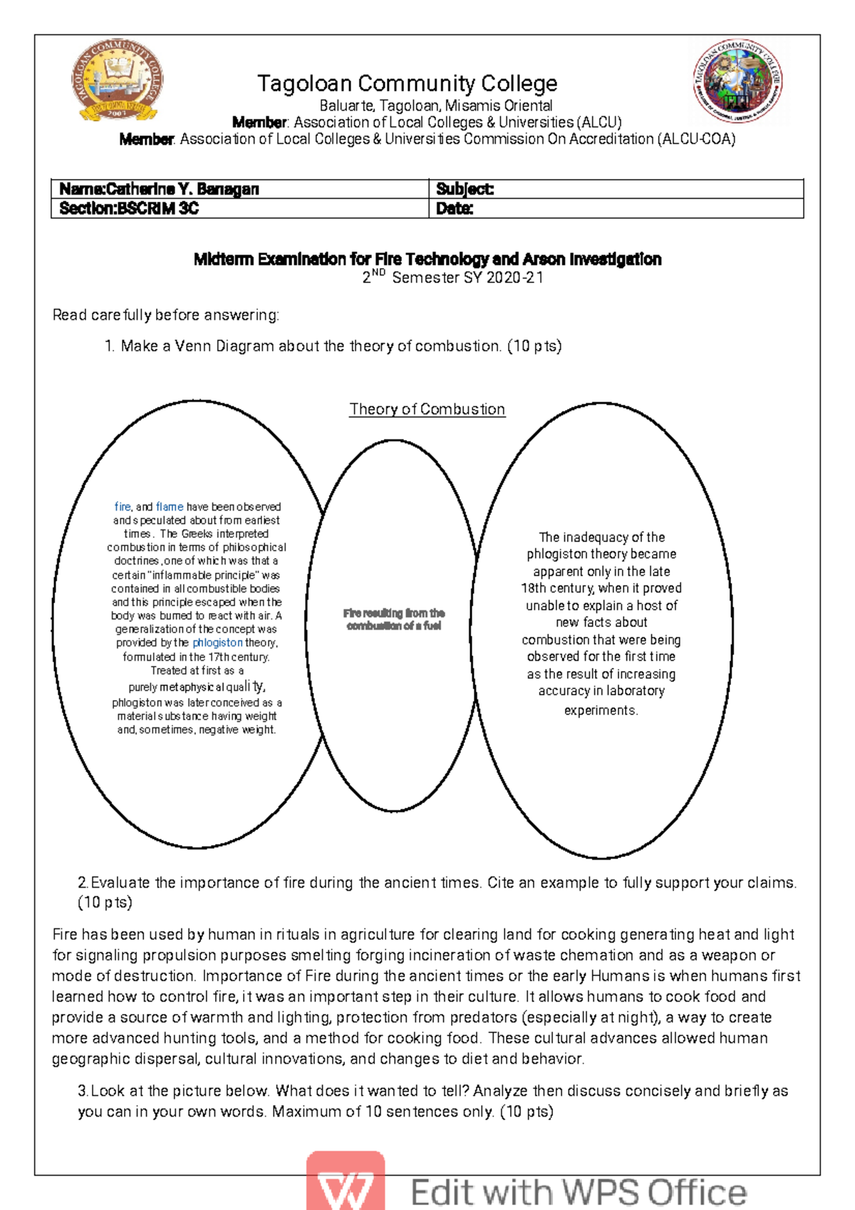 Banagan-Mindterm-Arson - Tagoloan Community College Baluarte, Tagoloan ...