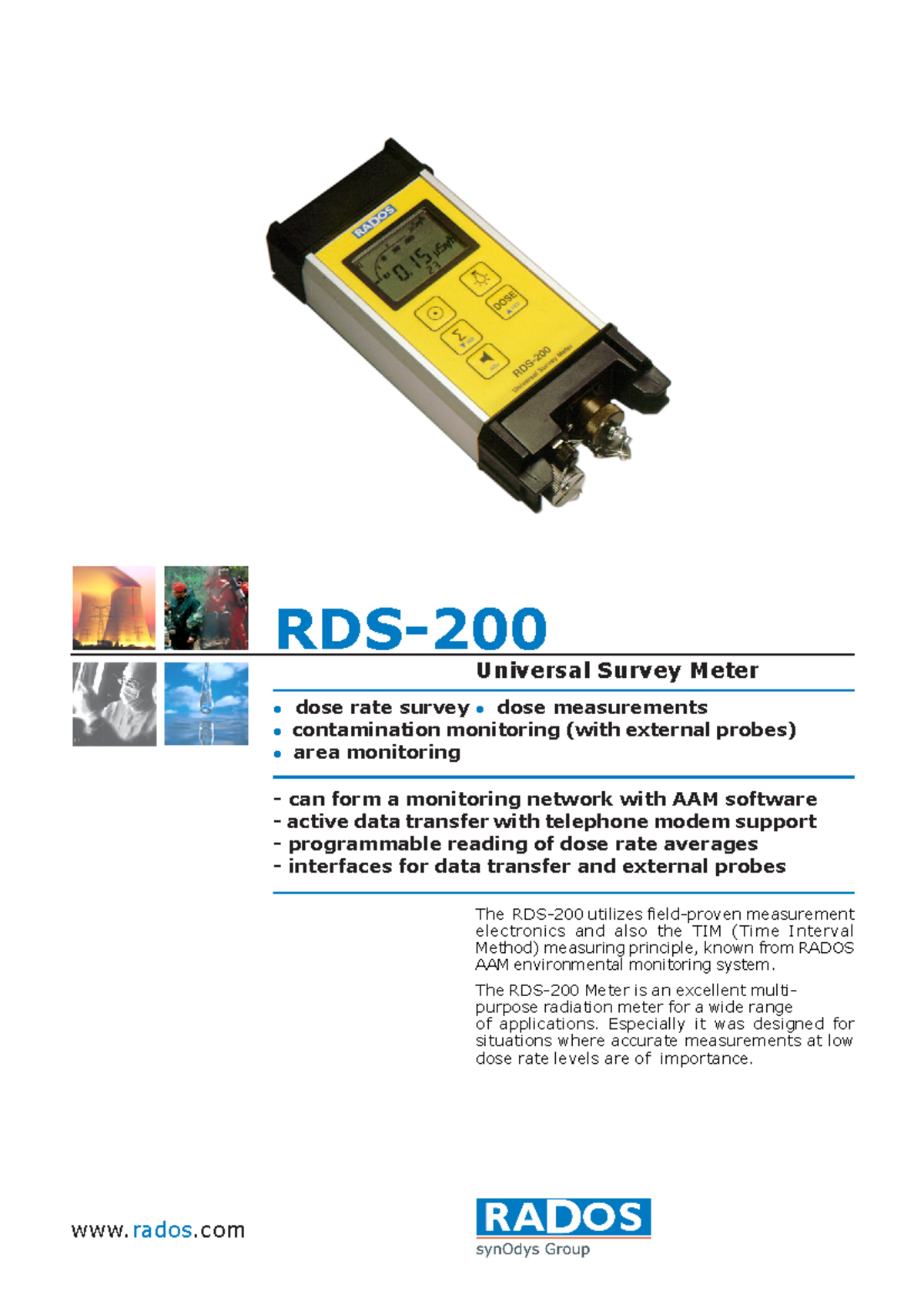 Rados survey meter leaflet rds200 - rados RDS- Universal Survey Meter ...
