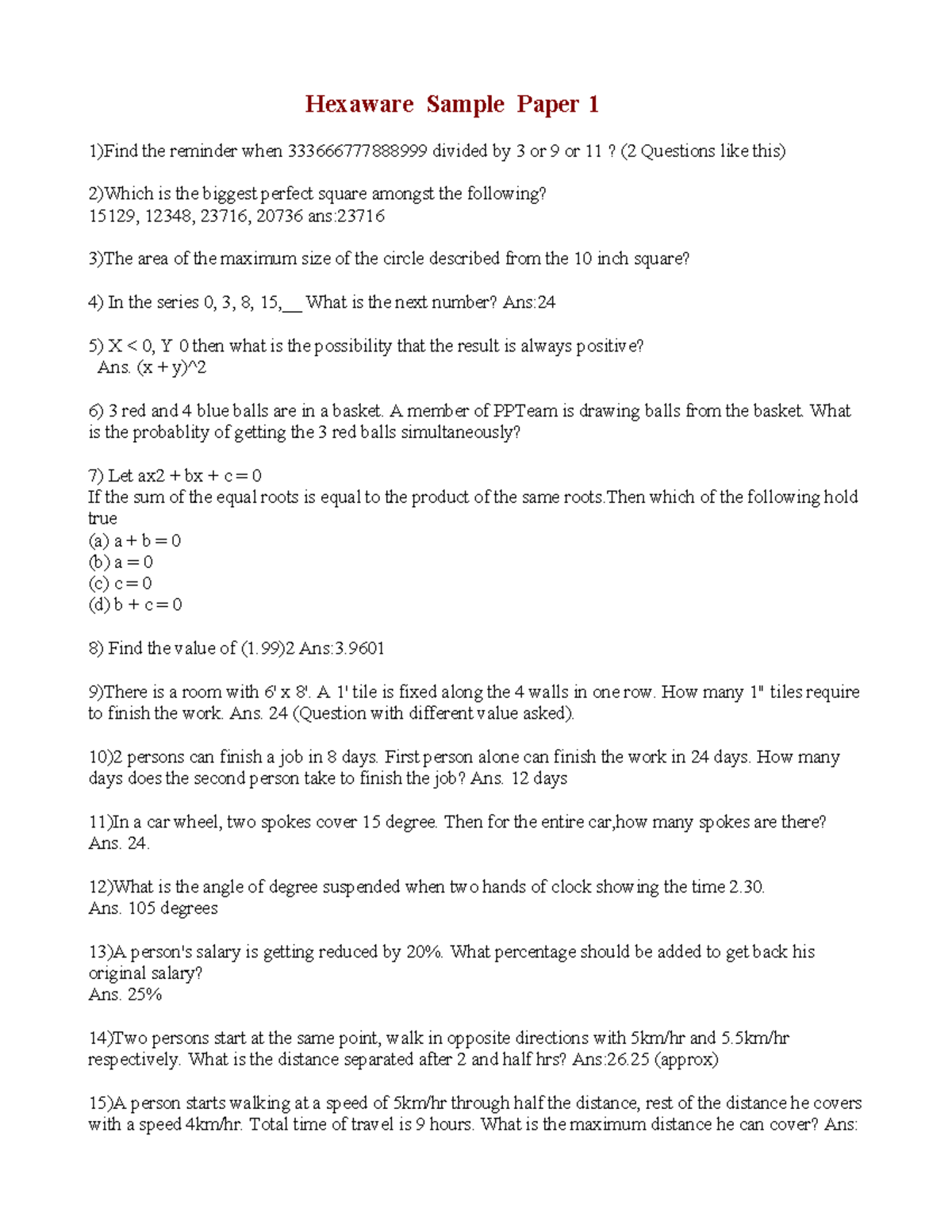 (www.entrance-exam.net)-Hexaware Placement Sample Paper 2 - Hexaware ...