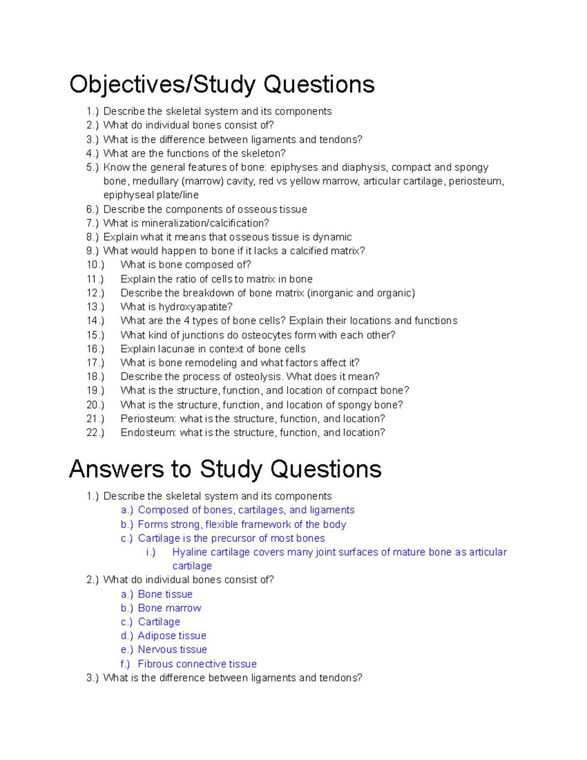 Lecture 5 Study Guide with Answers - Objectives/Study Questions 1 ...