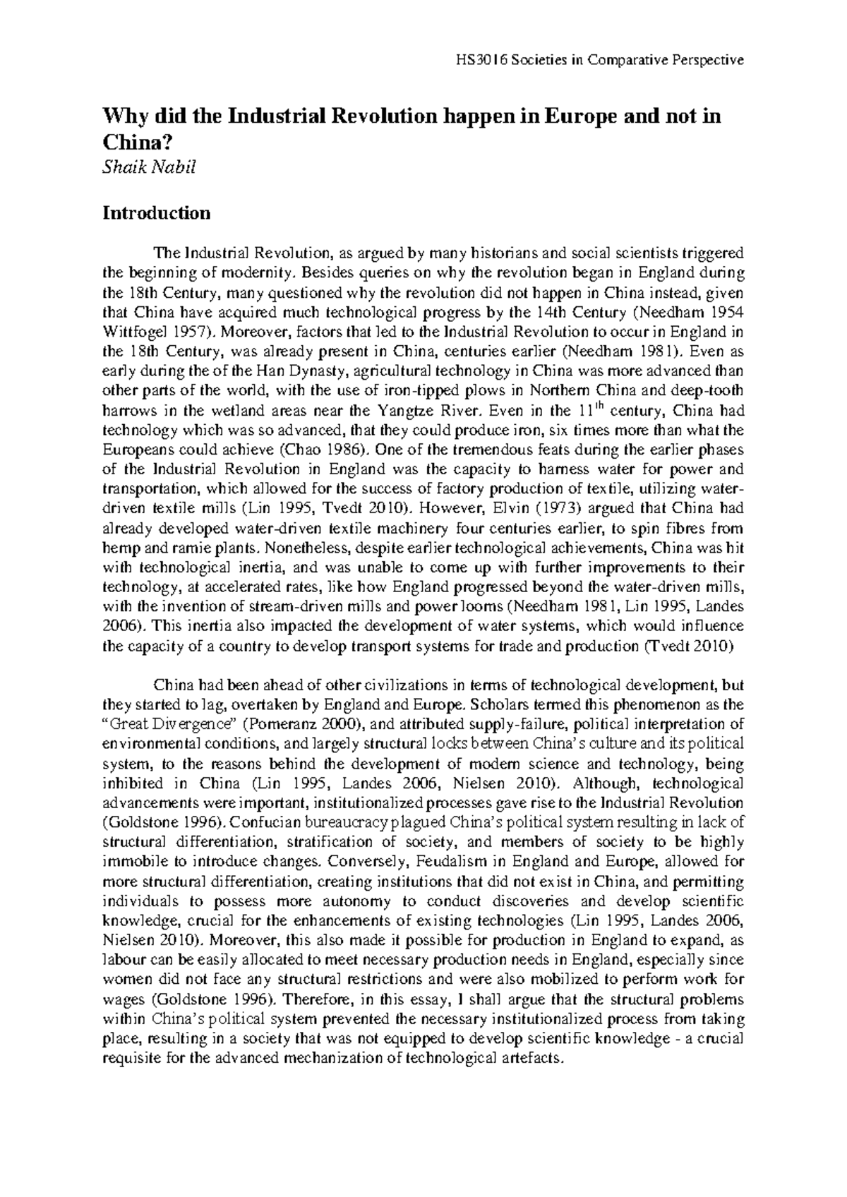 Why did the Industrial Revolution happen - Besides queries on why the ...