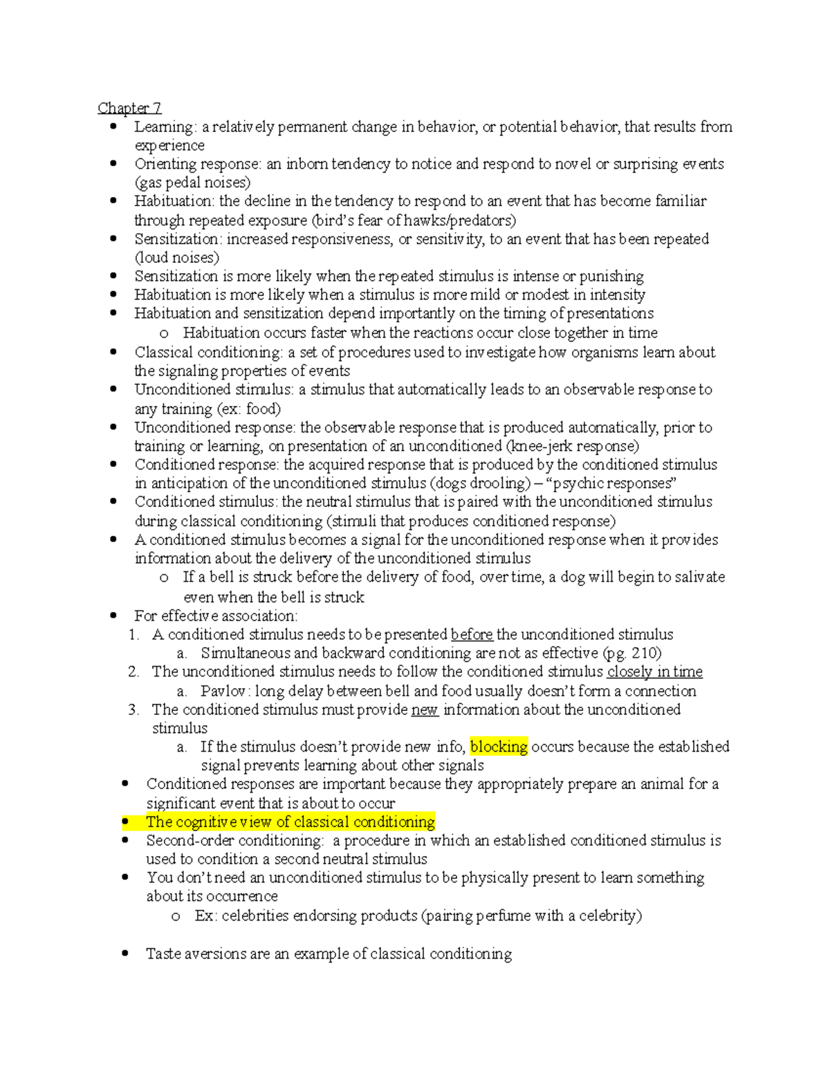 PSY 151 Chapter 7 Notes - Summary Introductory Psychology - Chapter 7 ...