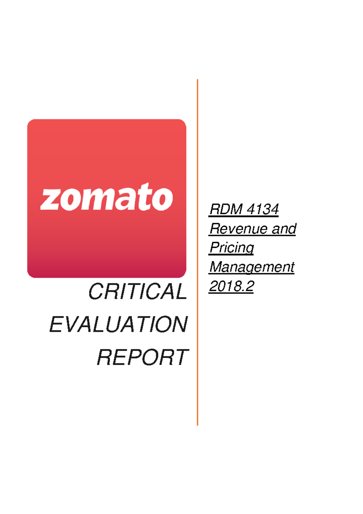 Revenue - Report final - Warning: TT: undefined function: 32 Table of contents 1. Introduction 2 ...