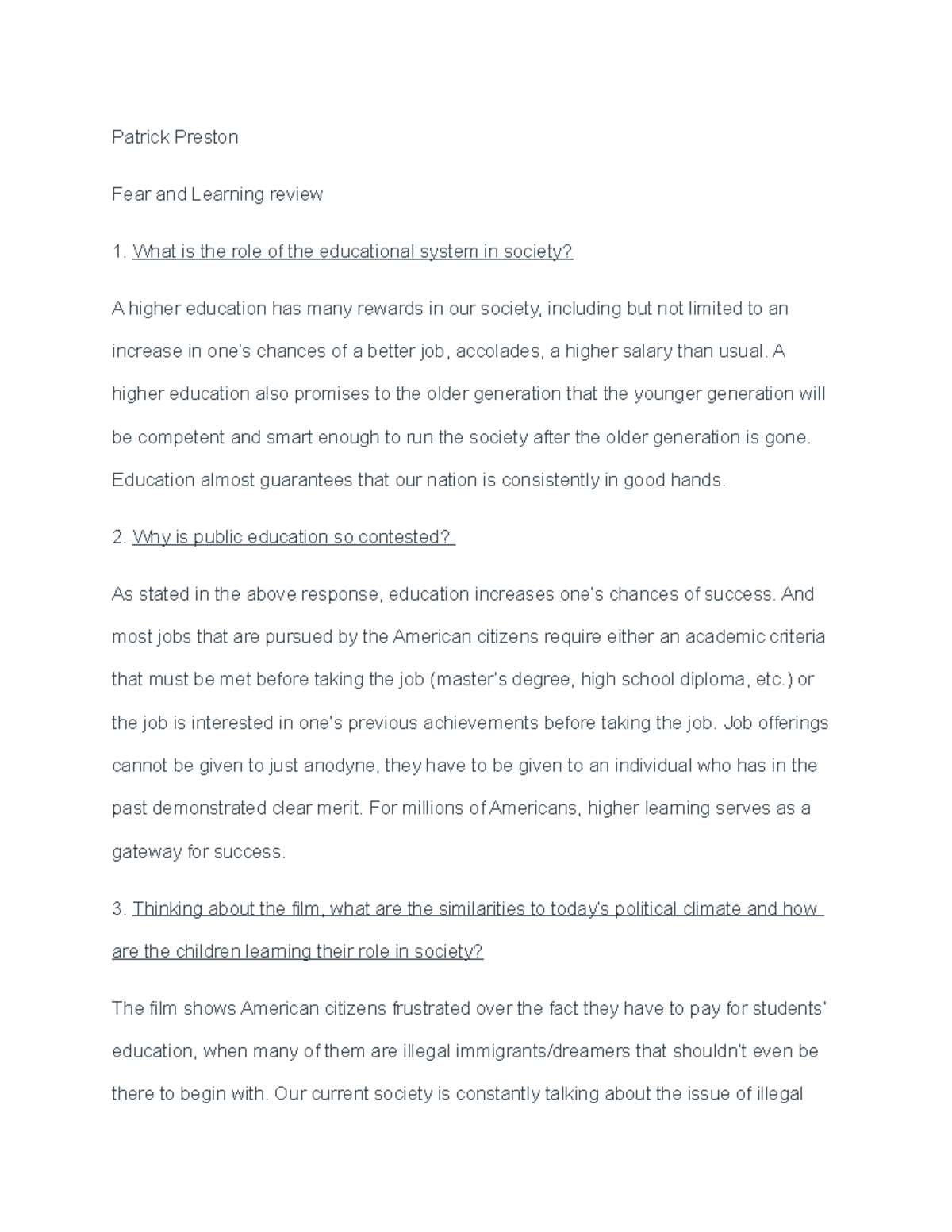 Fear and Learning - Patrick Preston Fear and Learning review What is ...