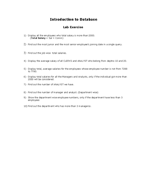 Adbms assignment - ADVABNCED DATABASE MANAGEMENT SYSTEM customer ...
