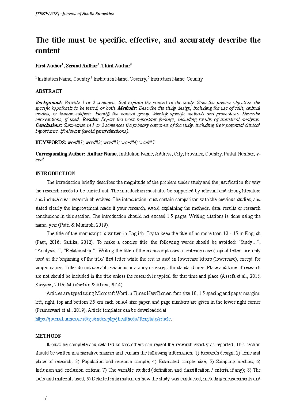 Template JHE (EN) - practical material for medicine - [TEMPLATE ...