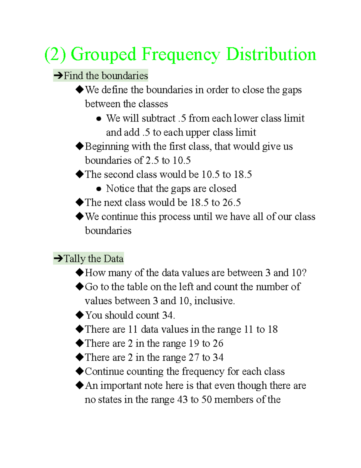 (2) Grouped Frequency Distribution - (2) Grouped Frequency Distribution ...