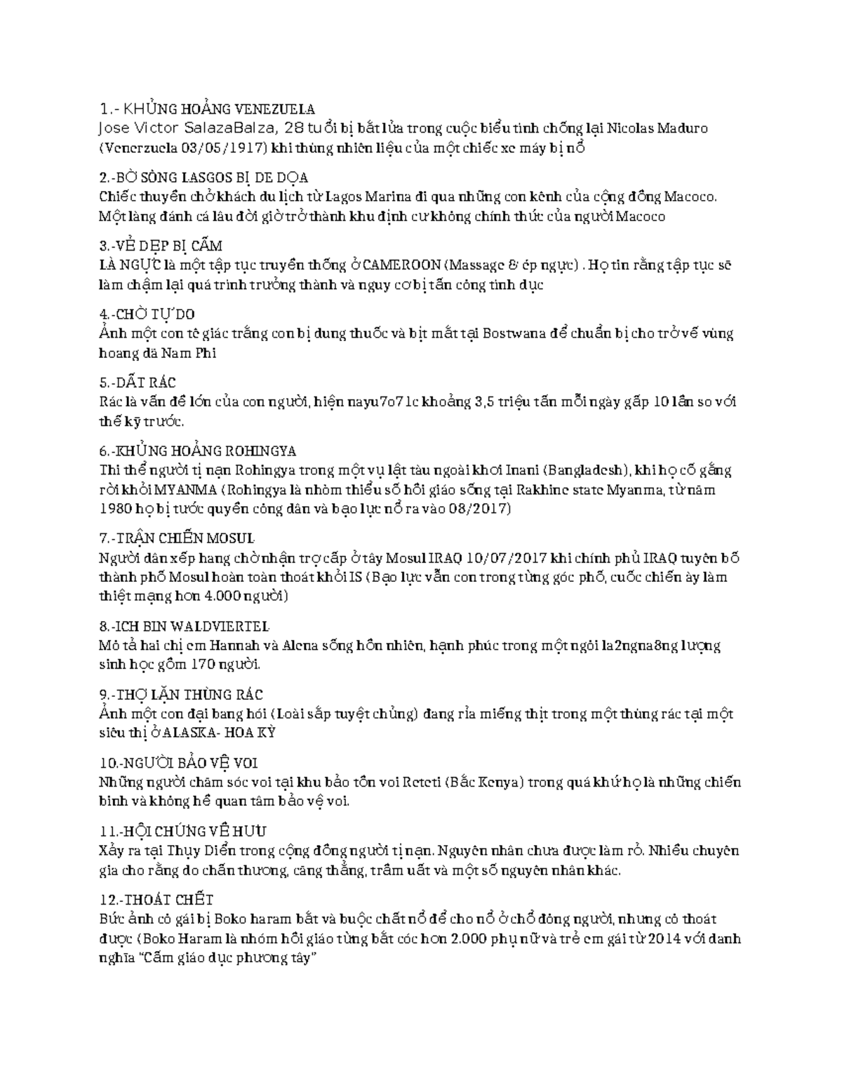 Thuyet MINH ANH BAO CHI ROI - 1.- KH ỦNG HO ẢNG VENEZUELA Jose Victor SalazaBalza, 28 tu ổi b b ...