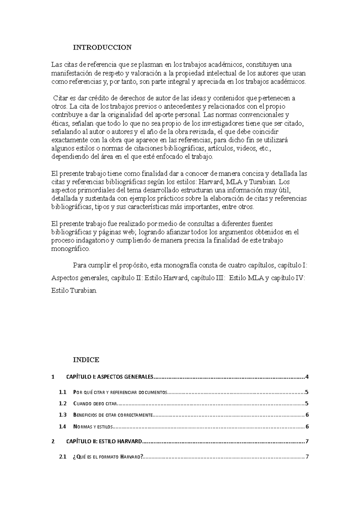 Estilo Harvard, MLA Y Turabian - INTRODUCCION Las citas de referencia ...