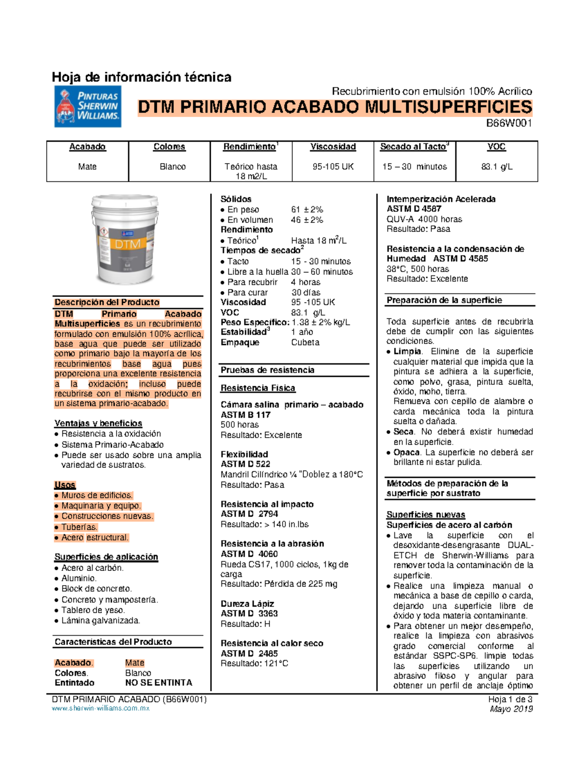 B66W001 DTM Primario Acabado edt - DTM PRIMARIO ACABADO (B66W001 ...
