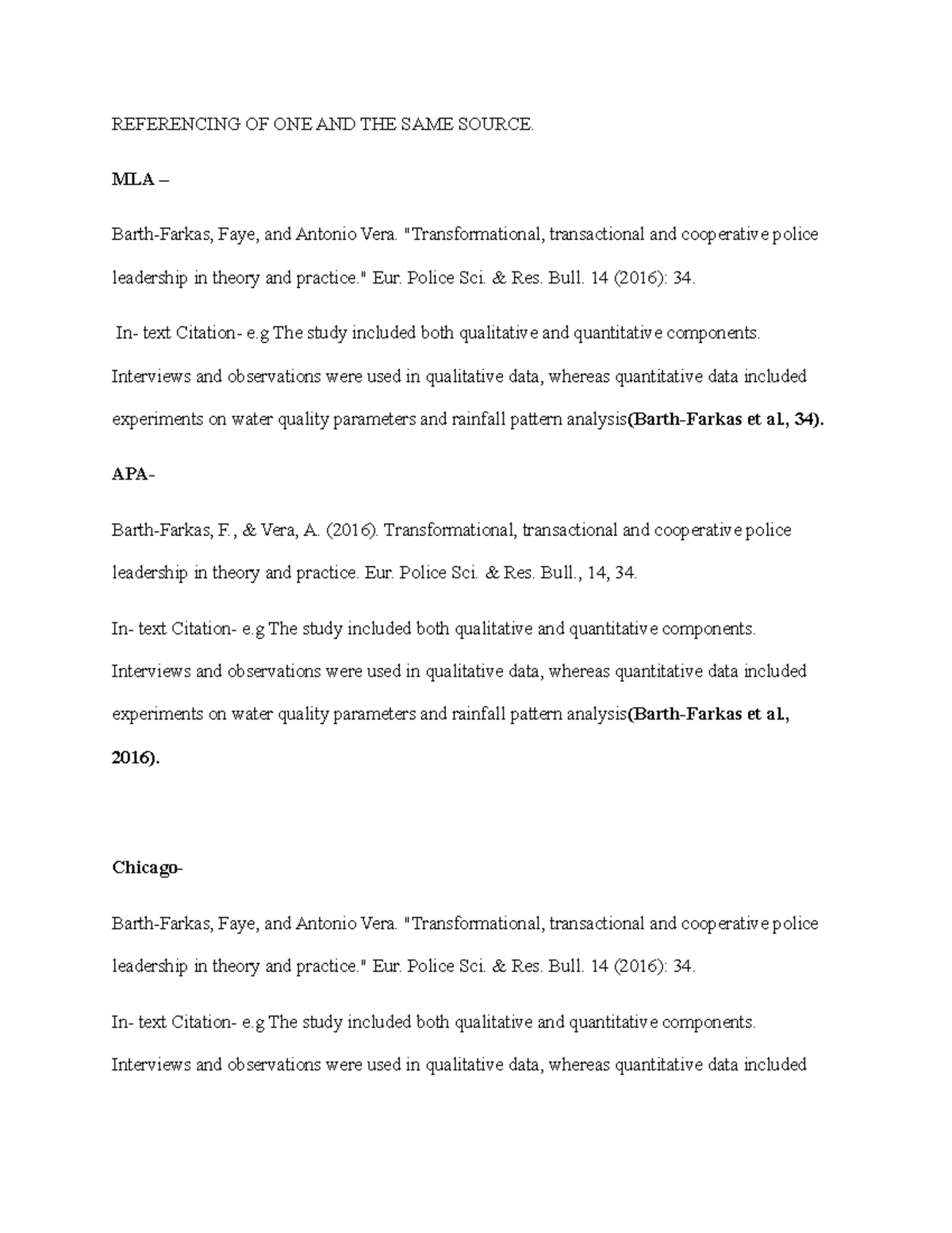 Referencing OF ONE AND THE SAME Source - REFERENCING OF ONE AND THE ...