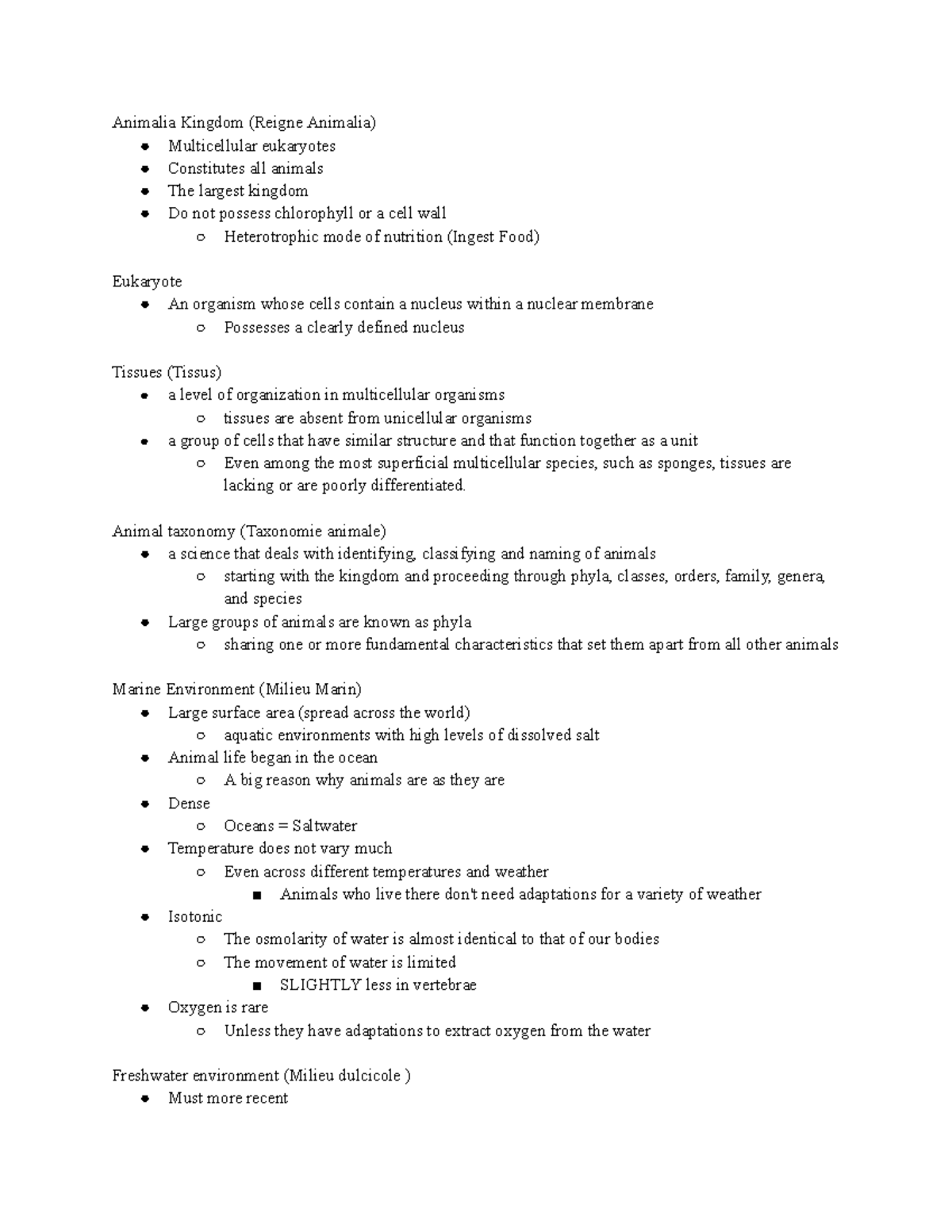 Animal Key Words [Topic 1 TO 3] - Animalia Kingdom (Reigne Animalia ...