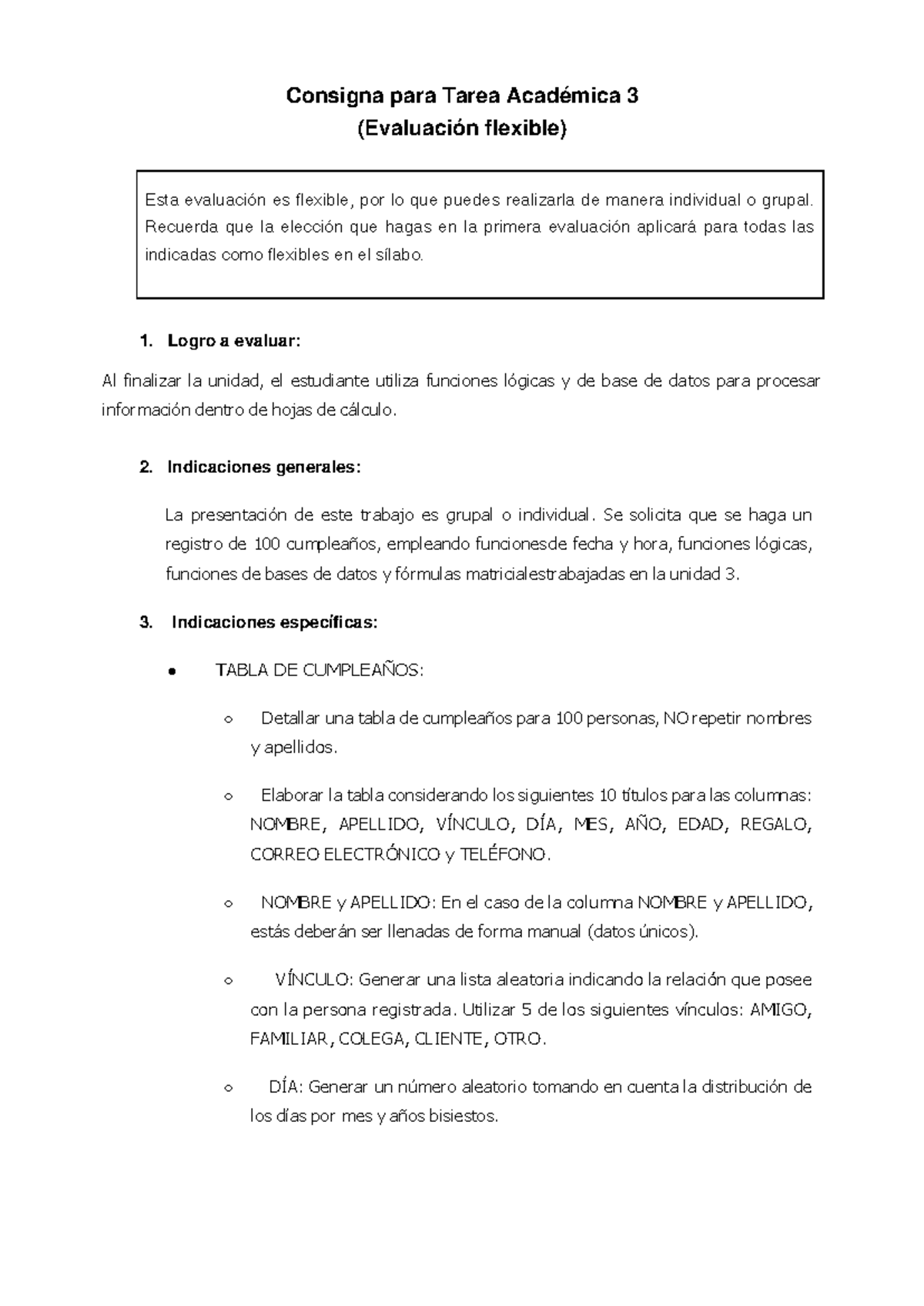 GC A24D Consigna TA3 22C1M - Consigna para Tarea Académica 3 (Evaluación flexible) Esta ...