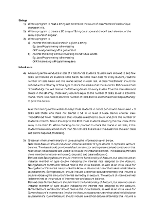 lab assignment java - ASSIGNMENT – 6 Name: Venkata Bhargav Reg no: 22BCE Slot: L41+ Aim: Write a ...