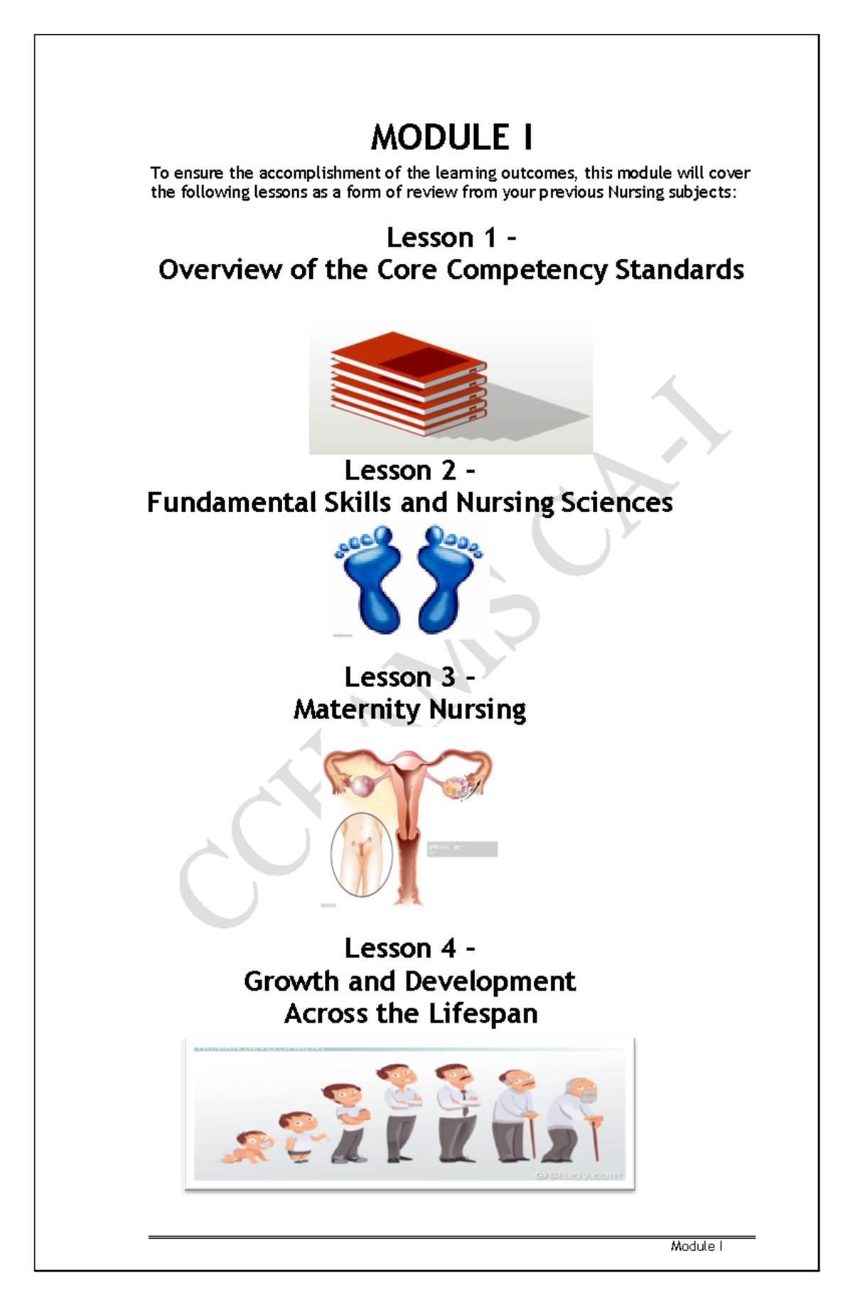 23 Module-I-CA-1-pdf - module 2 - MODULE I To ensure the accomplishment ...