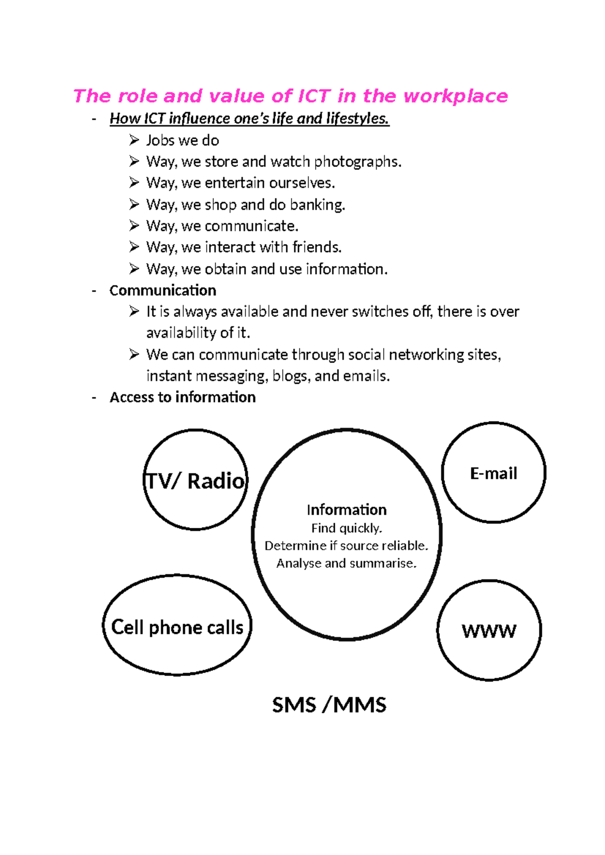 Cat notes Part 1- Term 1 (Grade 11) - E-mail WWW Information Find ...