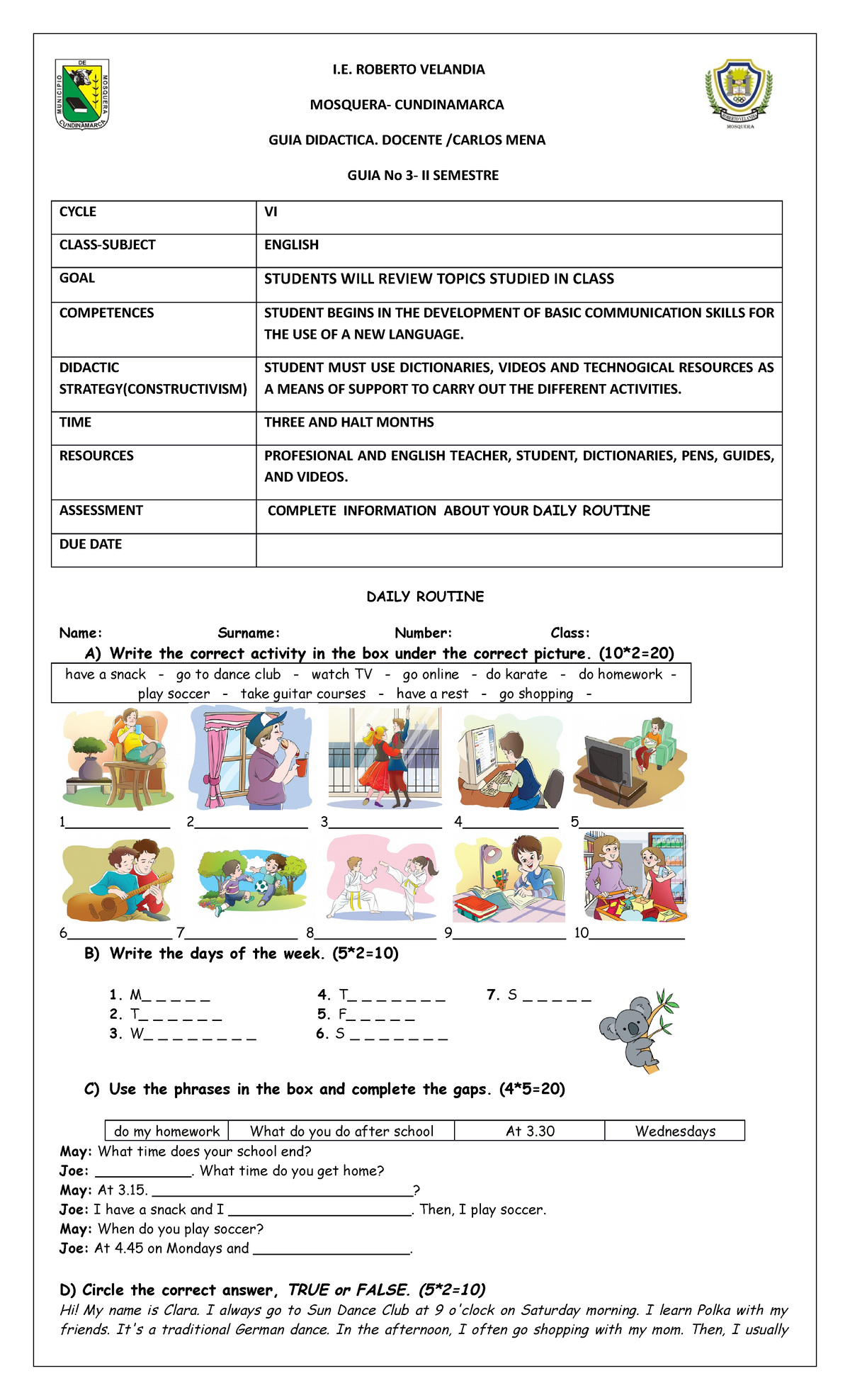 Ciclo VI- English Workshop 3 - fundamentos de empresa - Studocu