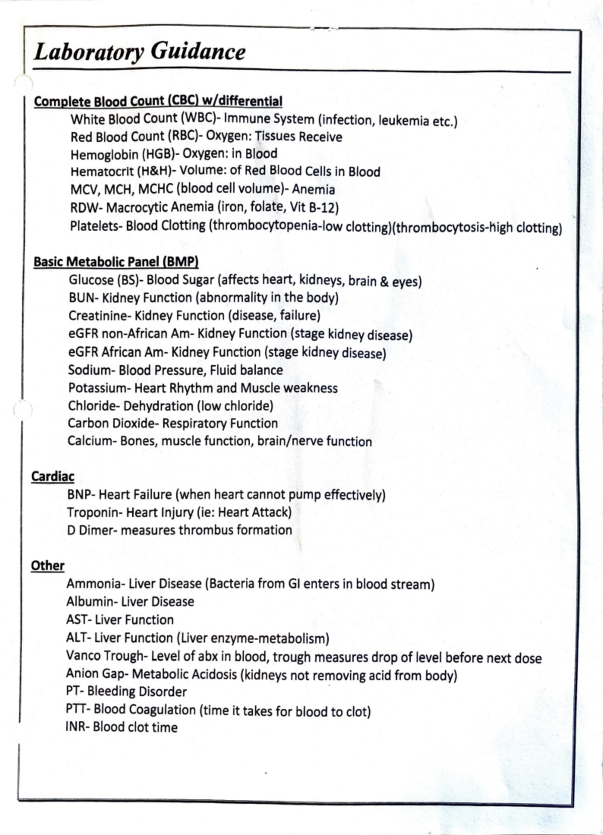 Lab Guide -~~-~- 1 Laboratory Guidance Complete Blood Count (CBC) w ...
