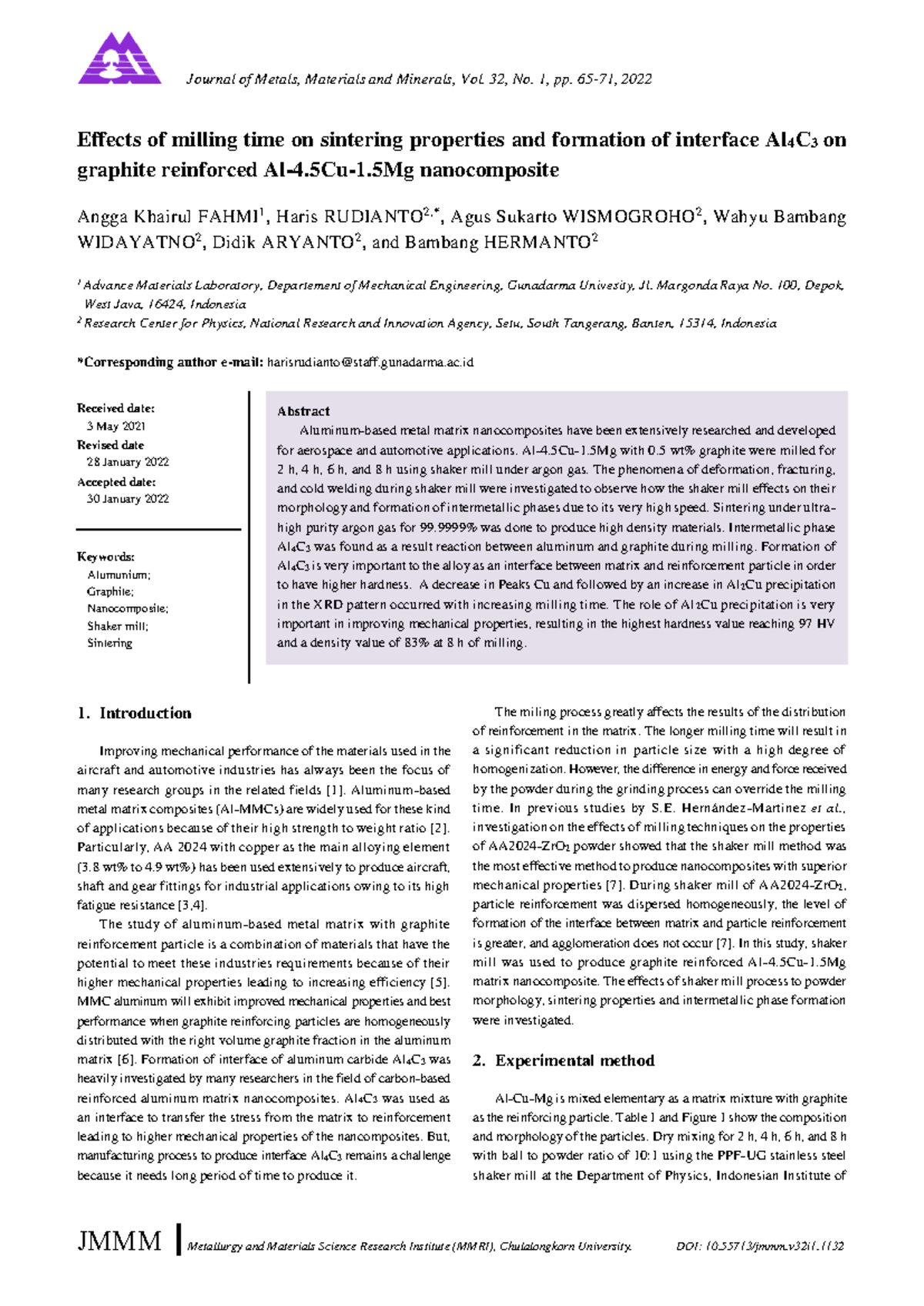 JMMM 2022 - Paper dalam jurnal metal dan material - Journal of Metals ...