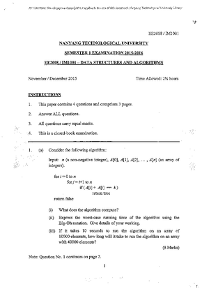 IE2108 Data Structure and Algorithm Summary - ELOS Data Structures ...