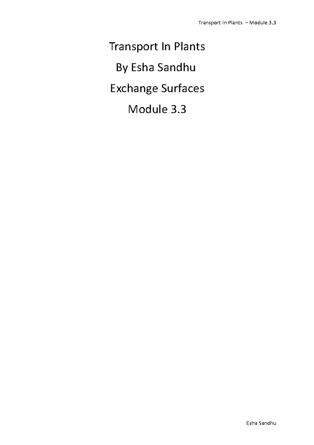 3.3 - Transport In Plants revision - Transport In Plants By Esha Sandhu ...