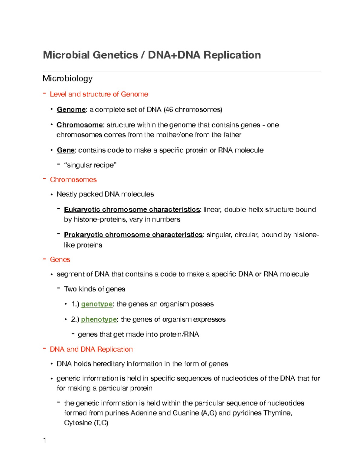Microbiology - DNA and DNA Replication - Microbial Genetics / DNA+DNA ...