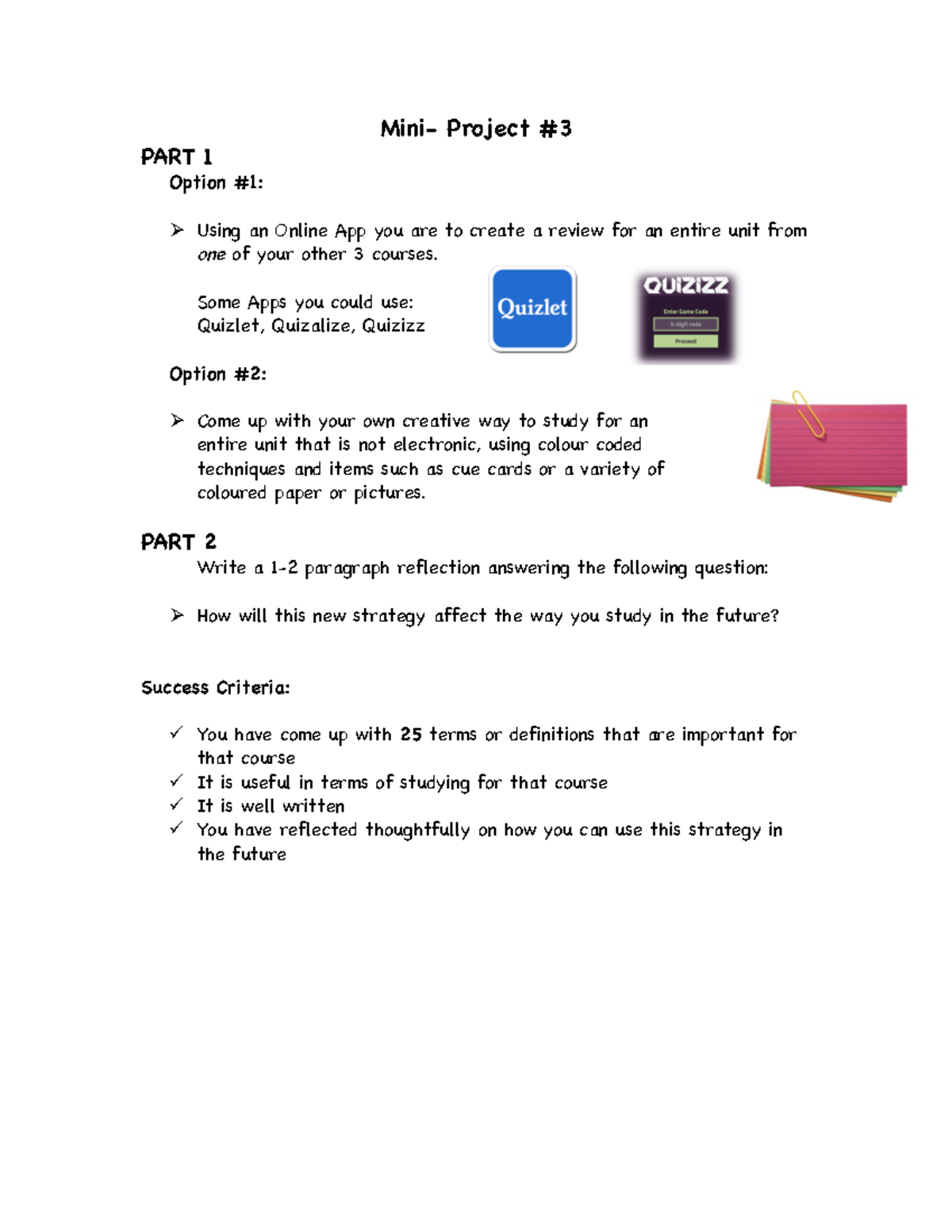 Mini-project 3 - A small package to talk about some Learning Strategies ...
