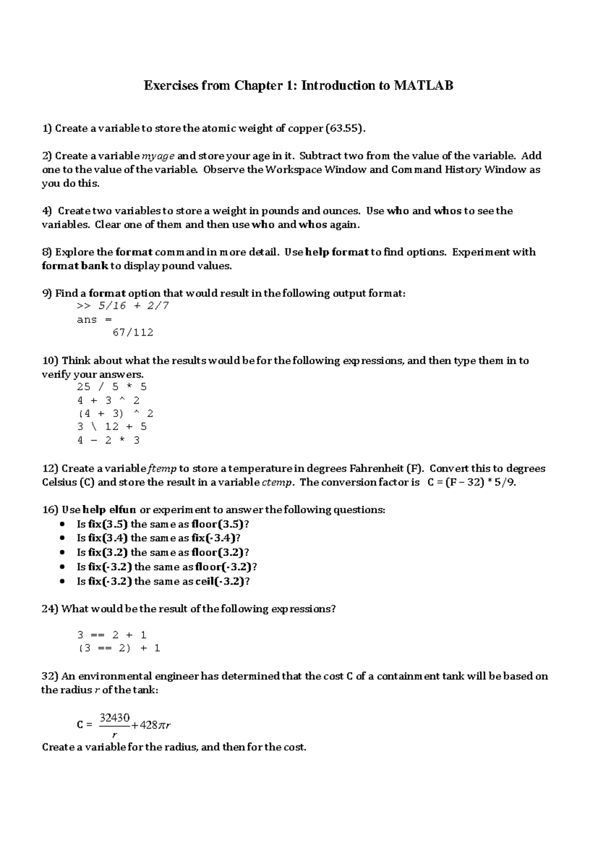 Ex Ch1 - Practice Questions - Exercises from Chapter 1: Introduction to ...