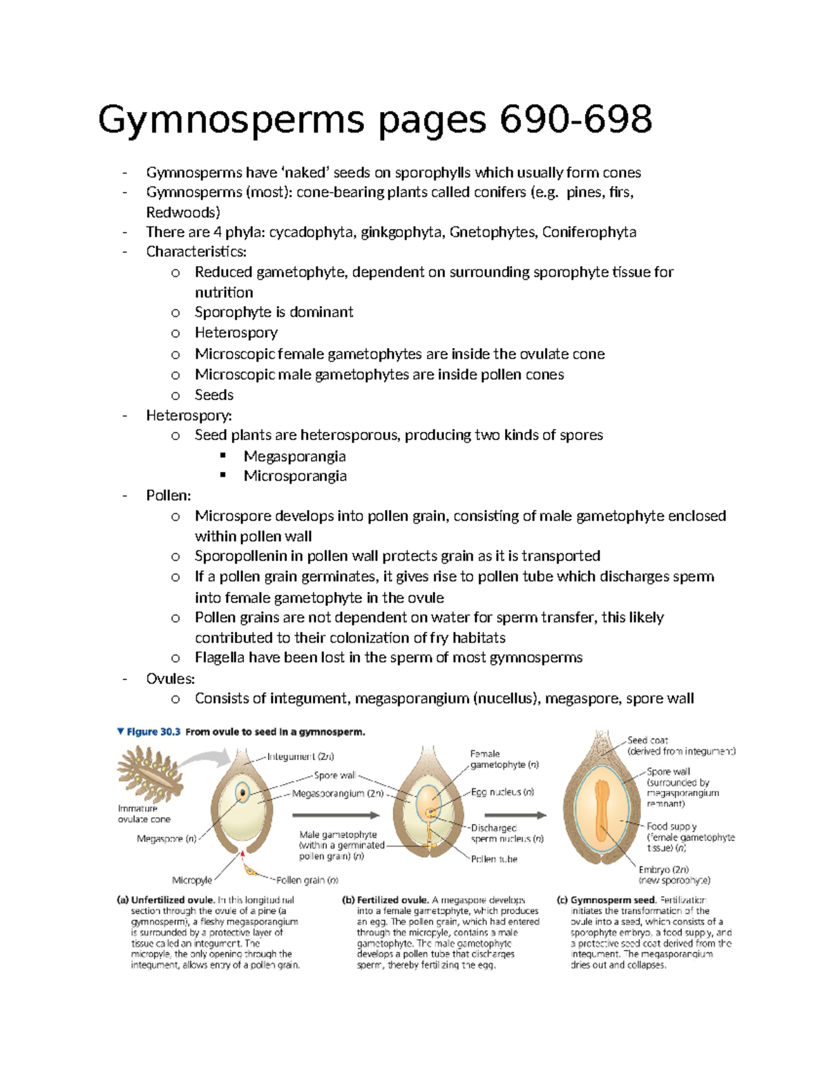 Evolution and development of plants - Gymnosperms pages 690 ...