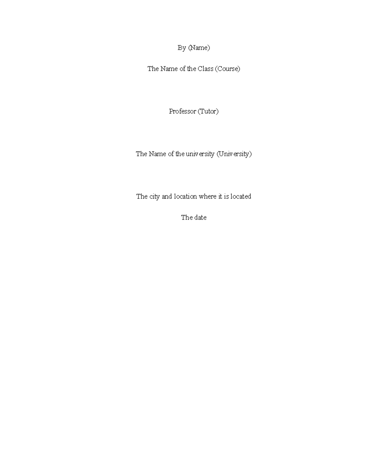 Assignment - Please provide me with not based on the above mentioned ...