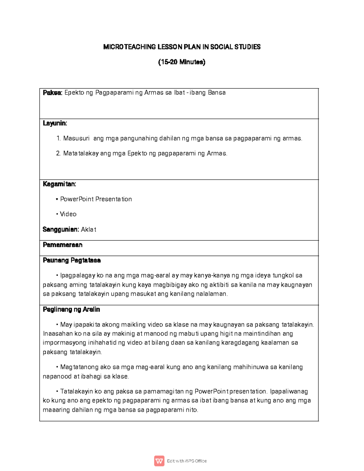 Diana, Jenny- Microteaching Lesson PLAN - MICROTEACHING LESSON PLAN IN ...